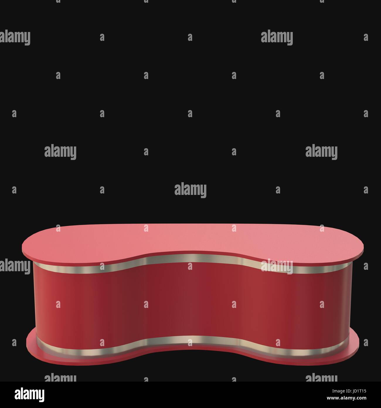 sales point stand 3d illustration in isolation Stock Photo - Alamy