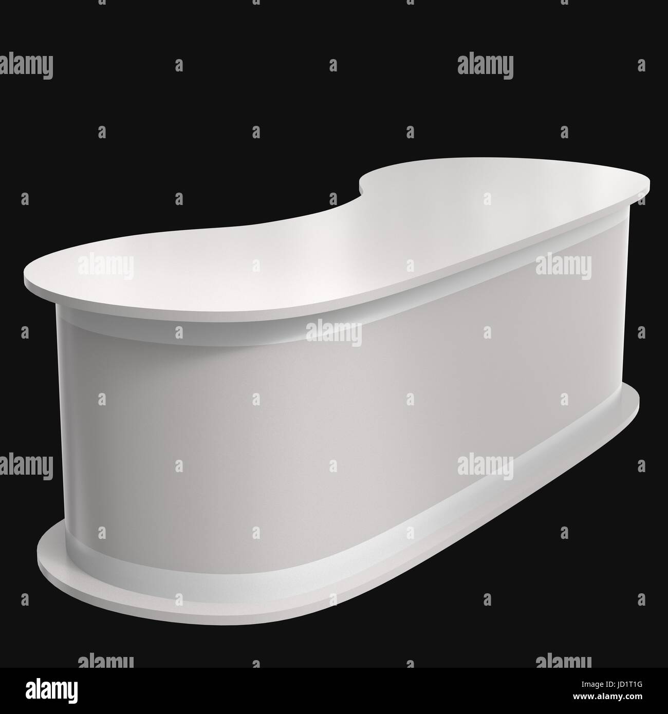 sales point stand 3d illustration in isolation Stock Photo - Alamy