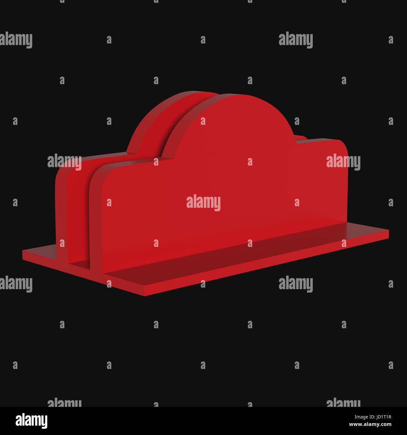 sales point stand 3d illustration in isolation Stock Photo - Alamy