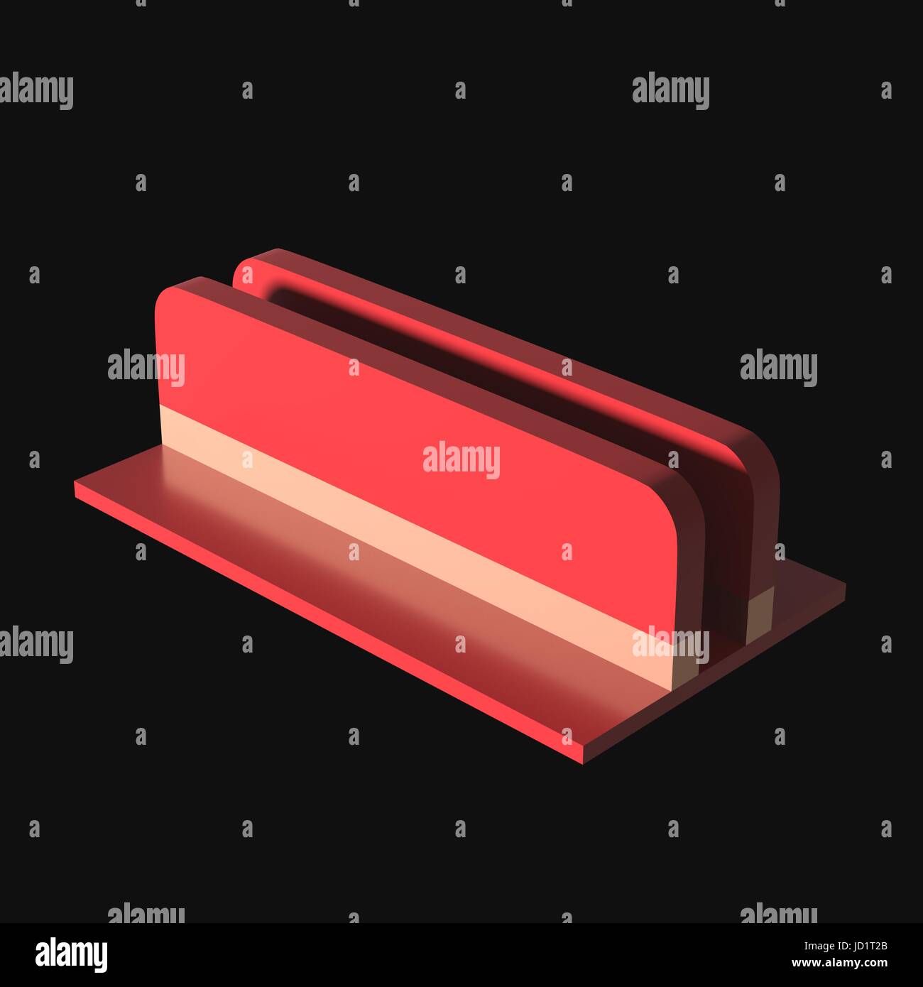 sales point stand 3d illustration in isolation Stock Photo - Alamy