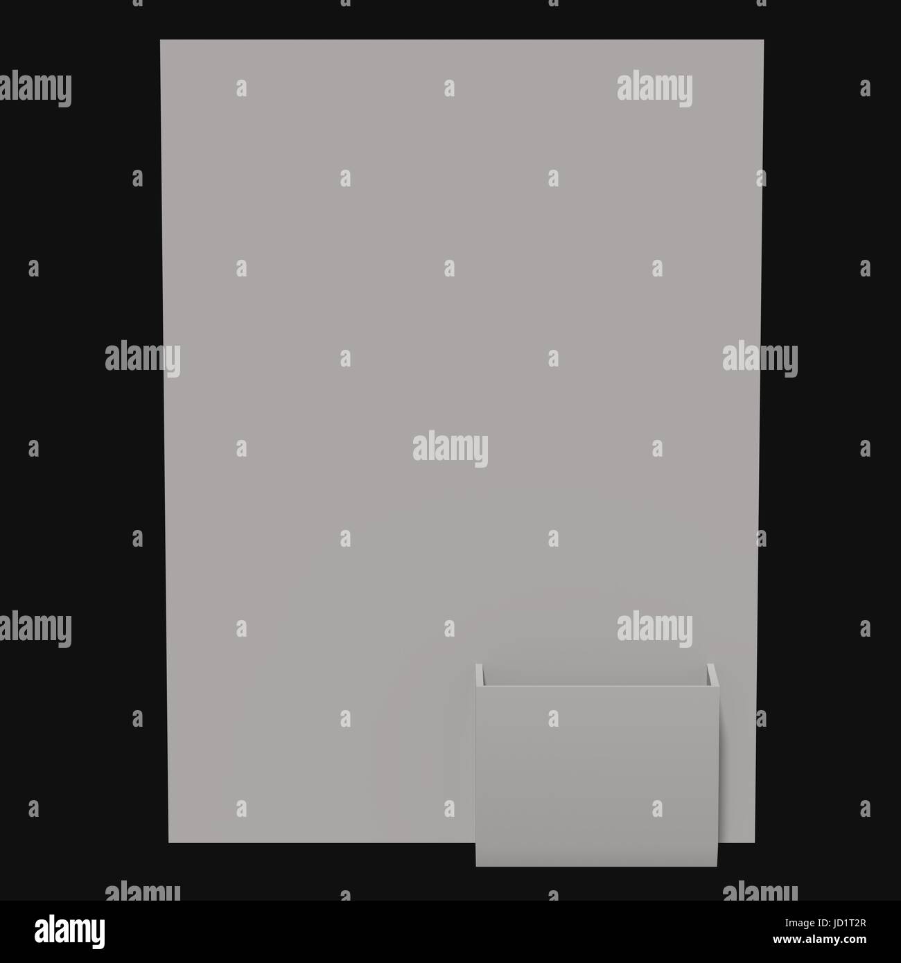 sales point stand 3d illustration in isolation Stock Photo - Alamy