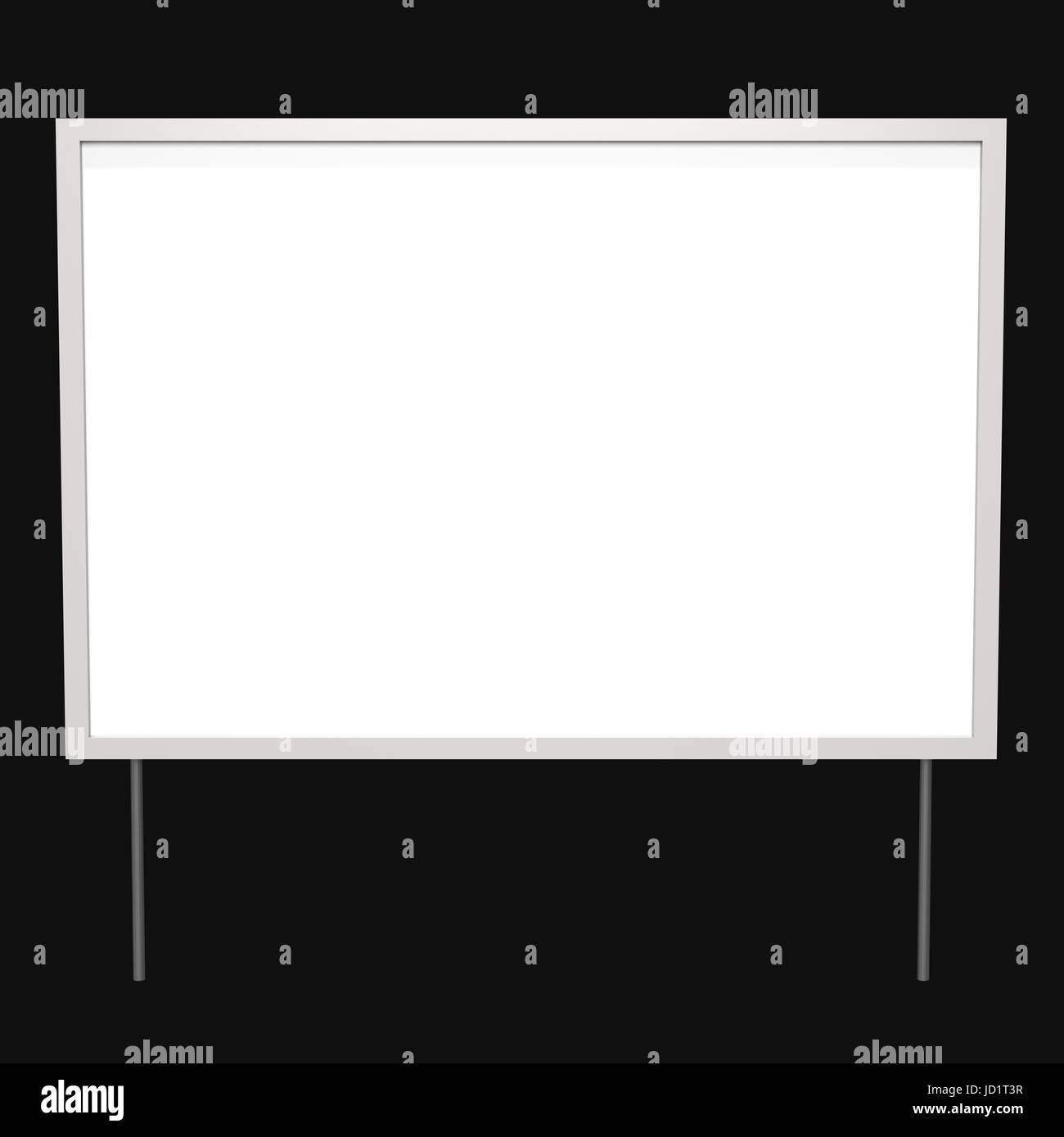 sales point stand 3d illustration in isolation Stock Photo - Alamy