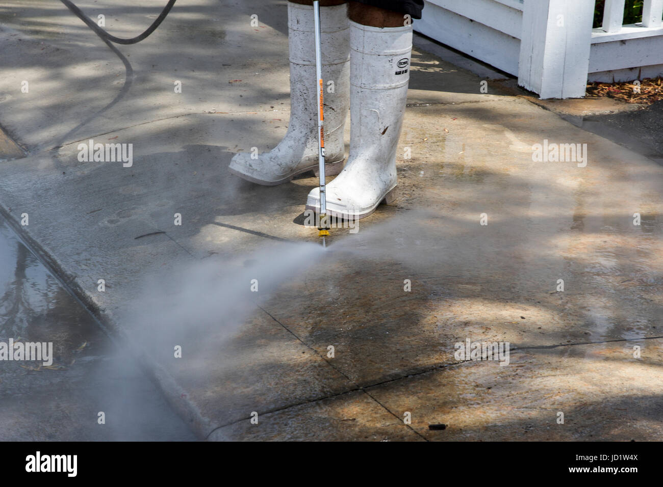 Power Washing Sidewalks Stock Photo - Alamy