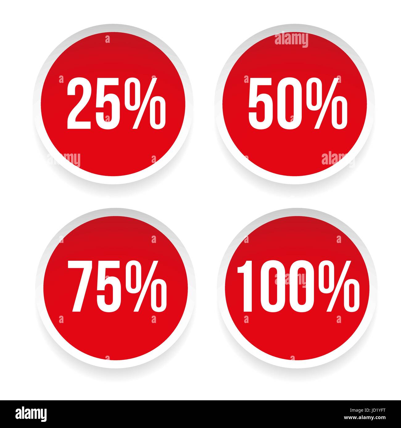 Percent sticker set vector Stock Vector Image & Art - Alamy
