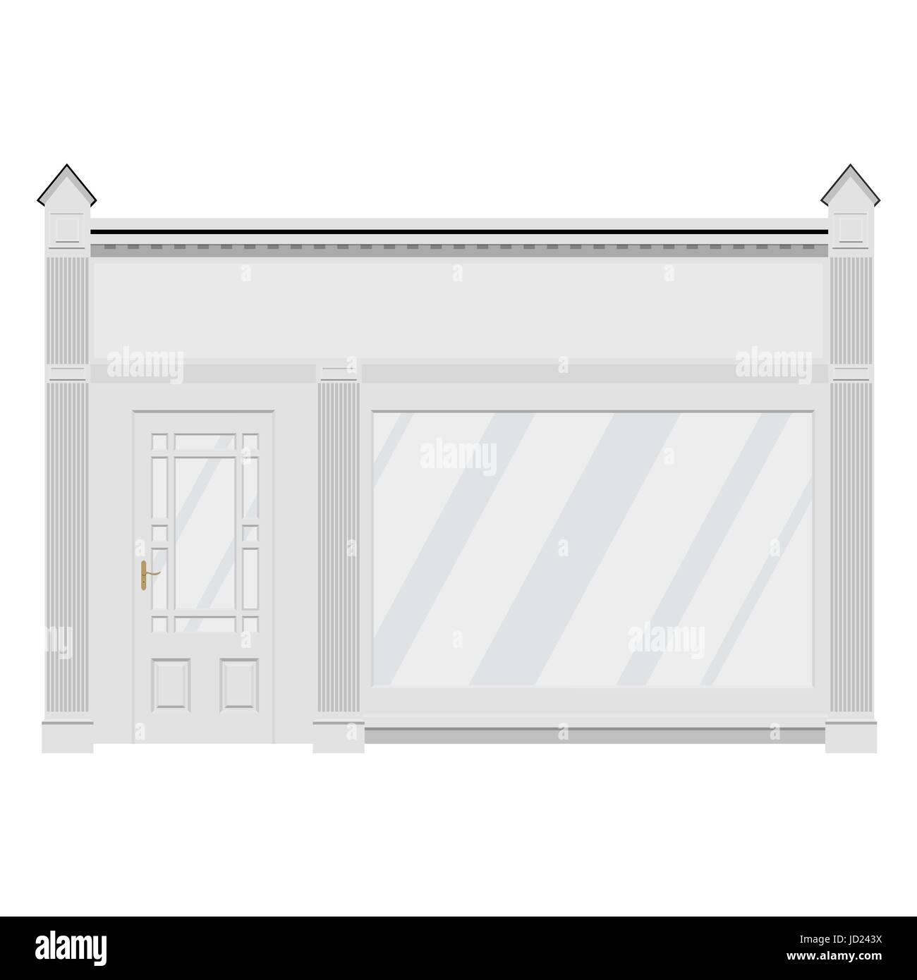 Vector illustration classic shop boutique building store front with ...