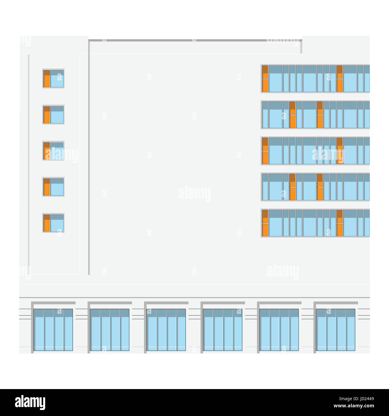 Vector illustration modern college or university building. Architecture ...