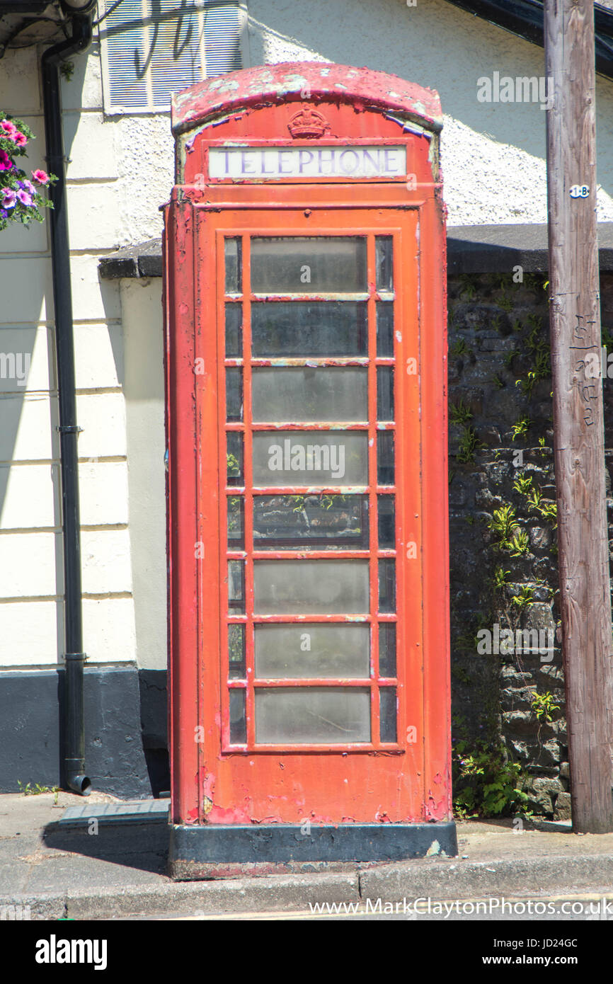 Vintage telephone box Stock Photo - Alamy