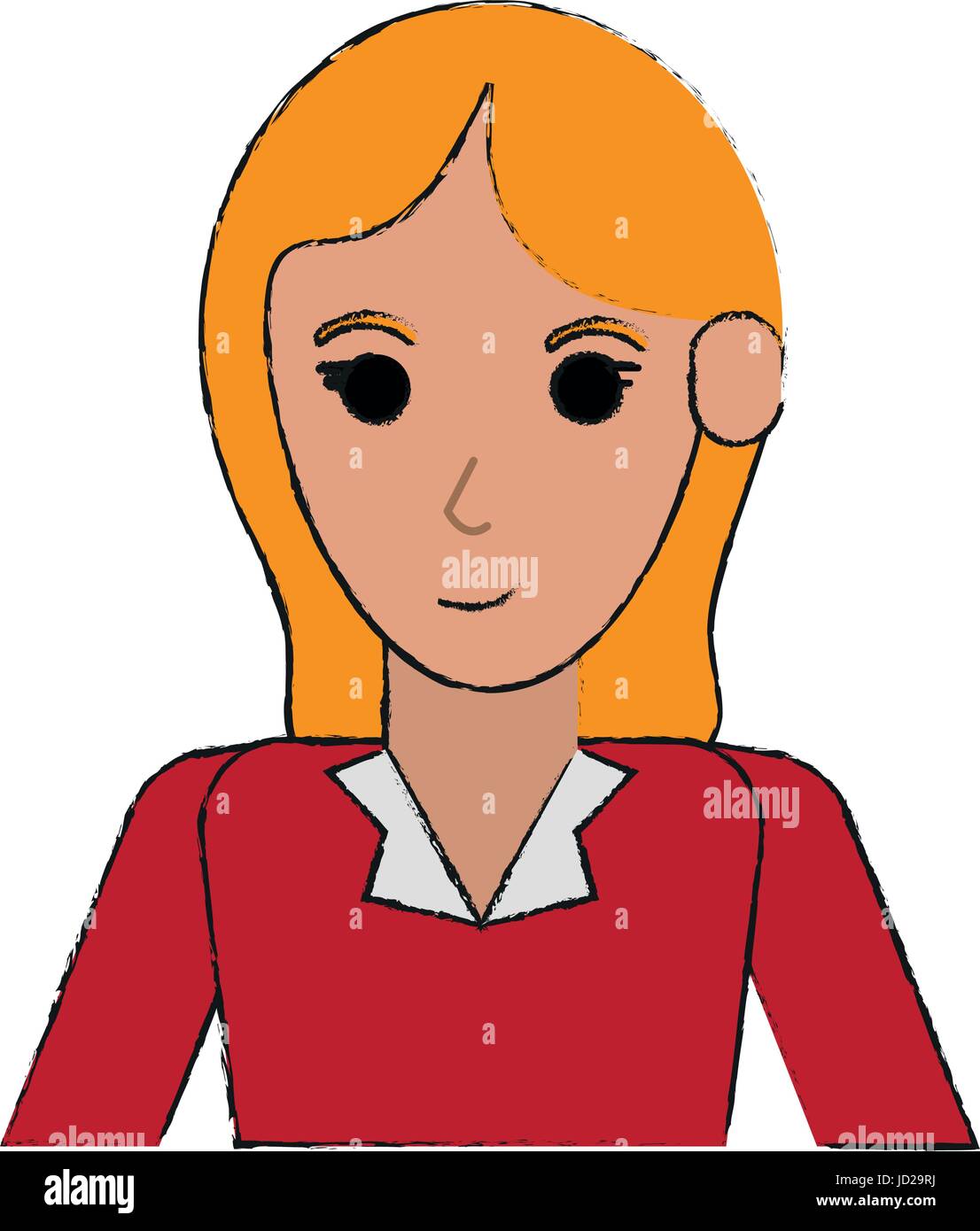 happy woman dressed in professional outfit icon image Stock Vector ...