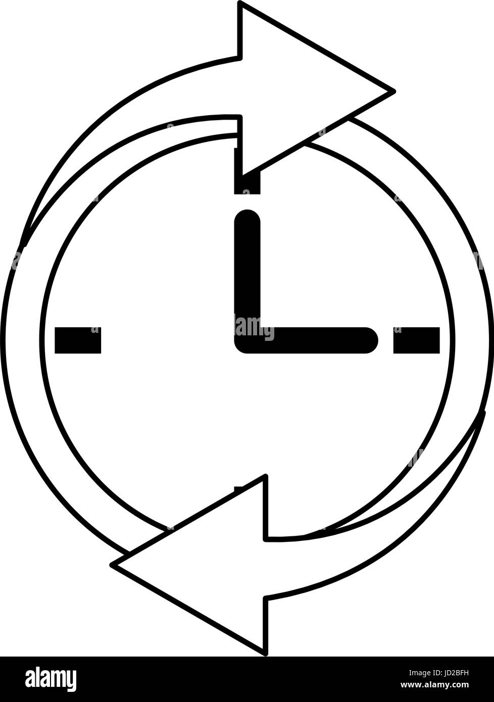 Clock With Arrows Icon Image Stock Vector Image And Art Alamy
