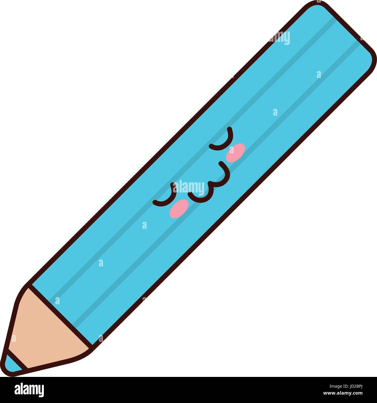kawaii color pencil icon Stock Vector Image & Art - Alamy