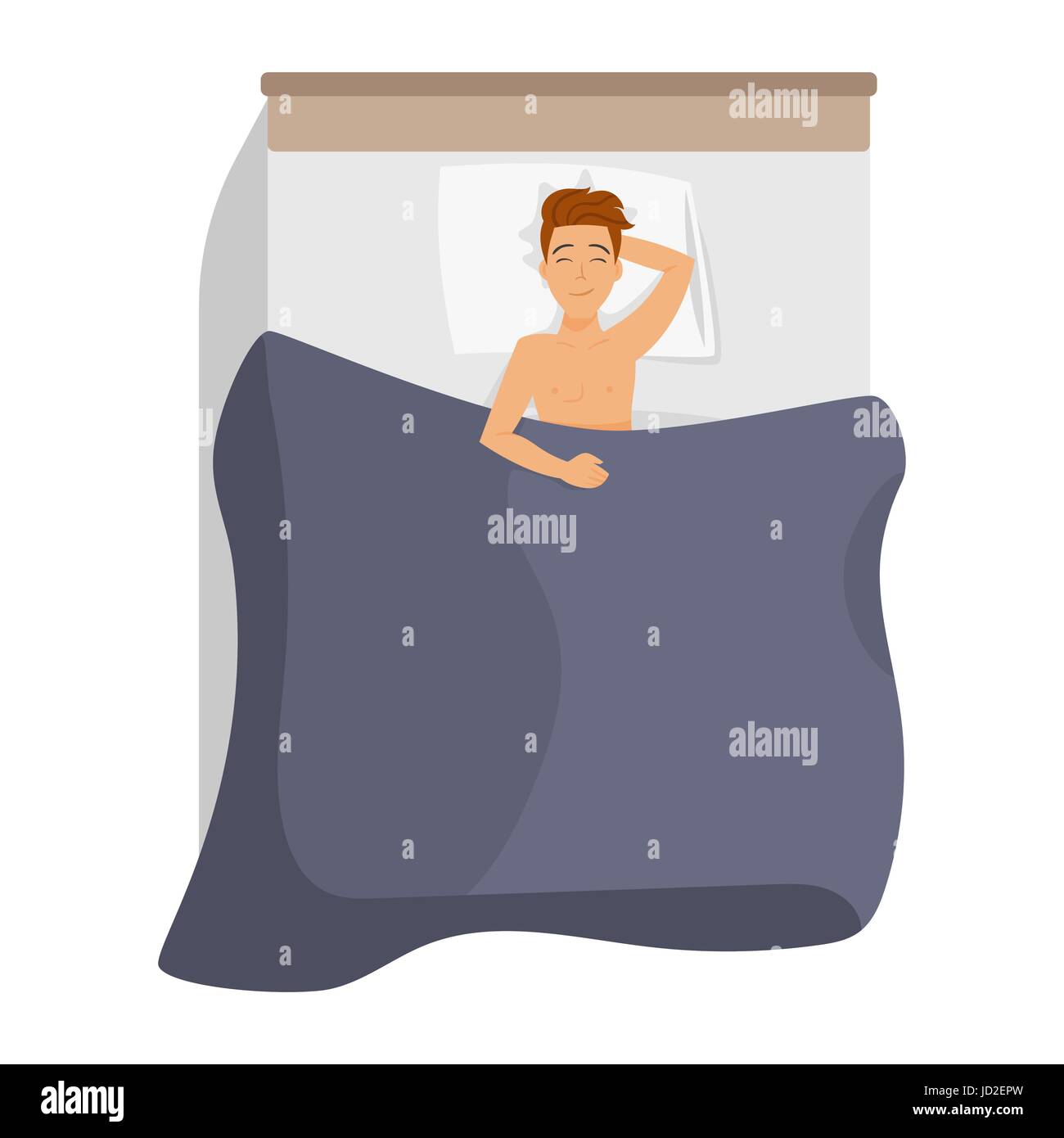 Animated Person Sleeping In Bed