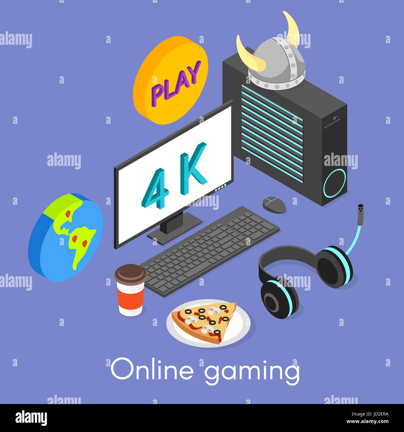 Online gamer vector vectors hi-res stock photography and images - Alamy