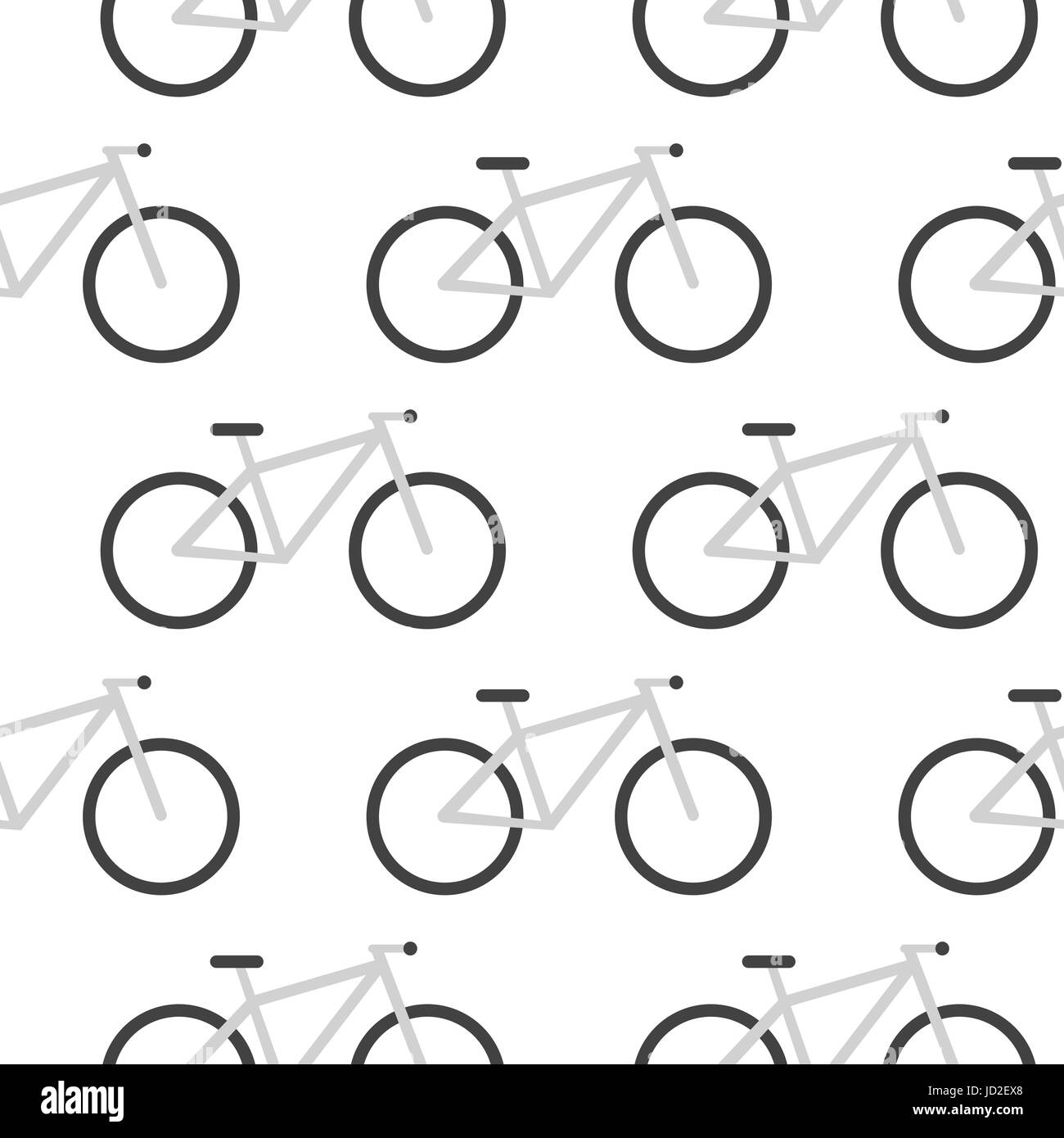 Vector bicycle pattern. Flat design, monochrome Stock Vector Image ...