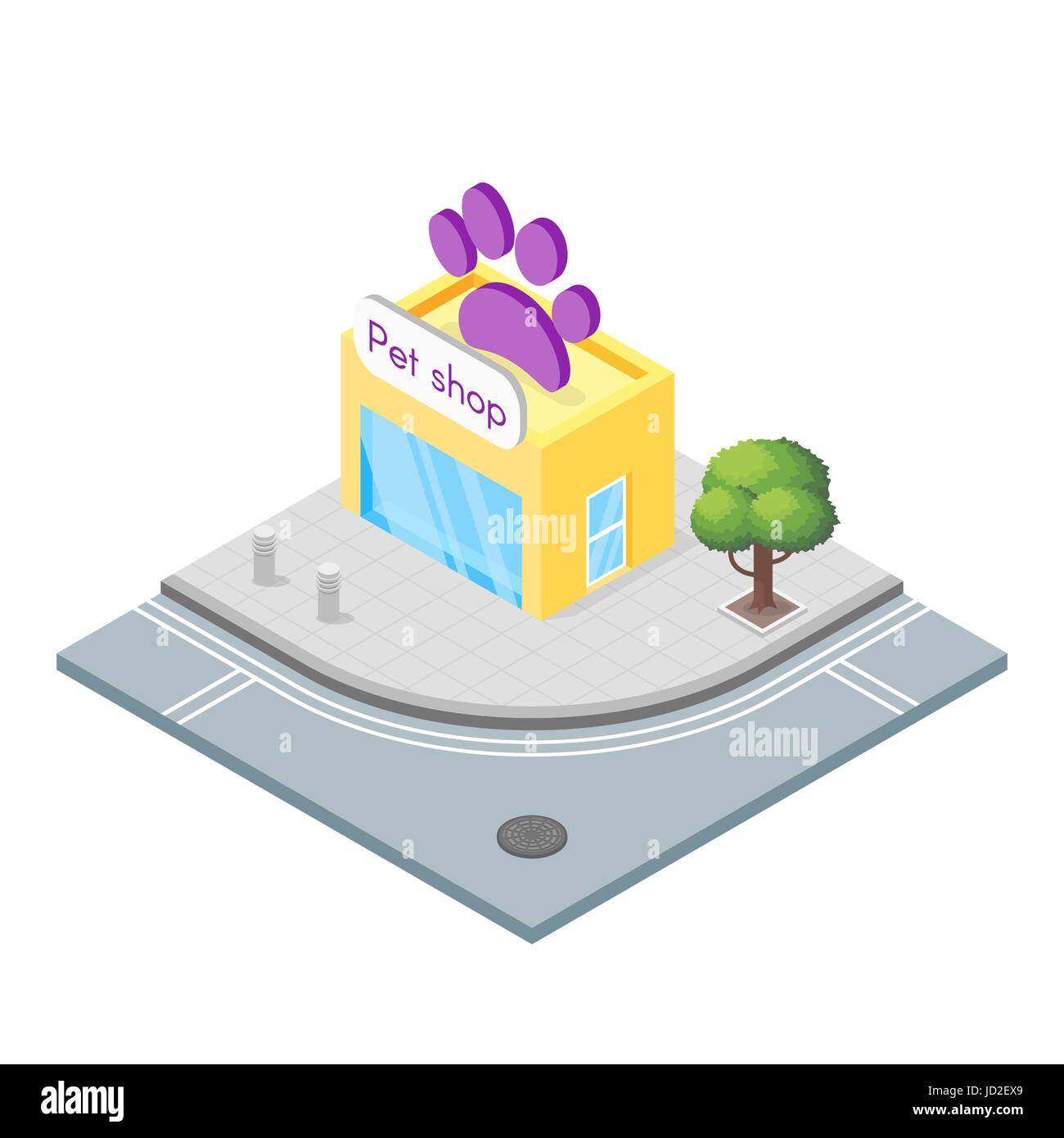 Vector Isometric 3d illustration of pet shop Stock Vector Image & Art ...