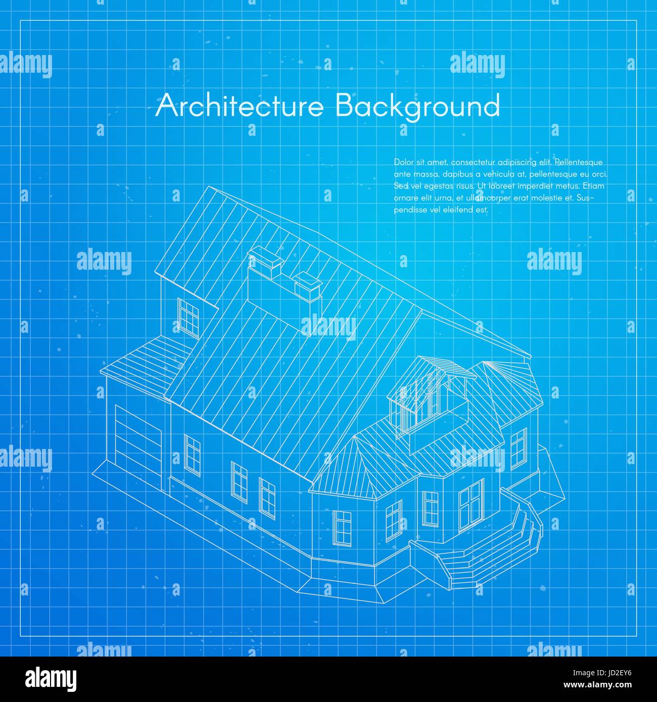 Vector illustration of city building blueprint. Architectural ...