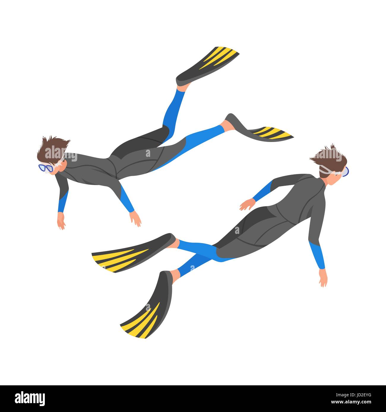 Snorkelling vector vectors hi-res stock photography and images - Alamy