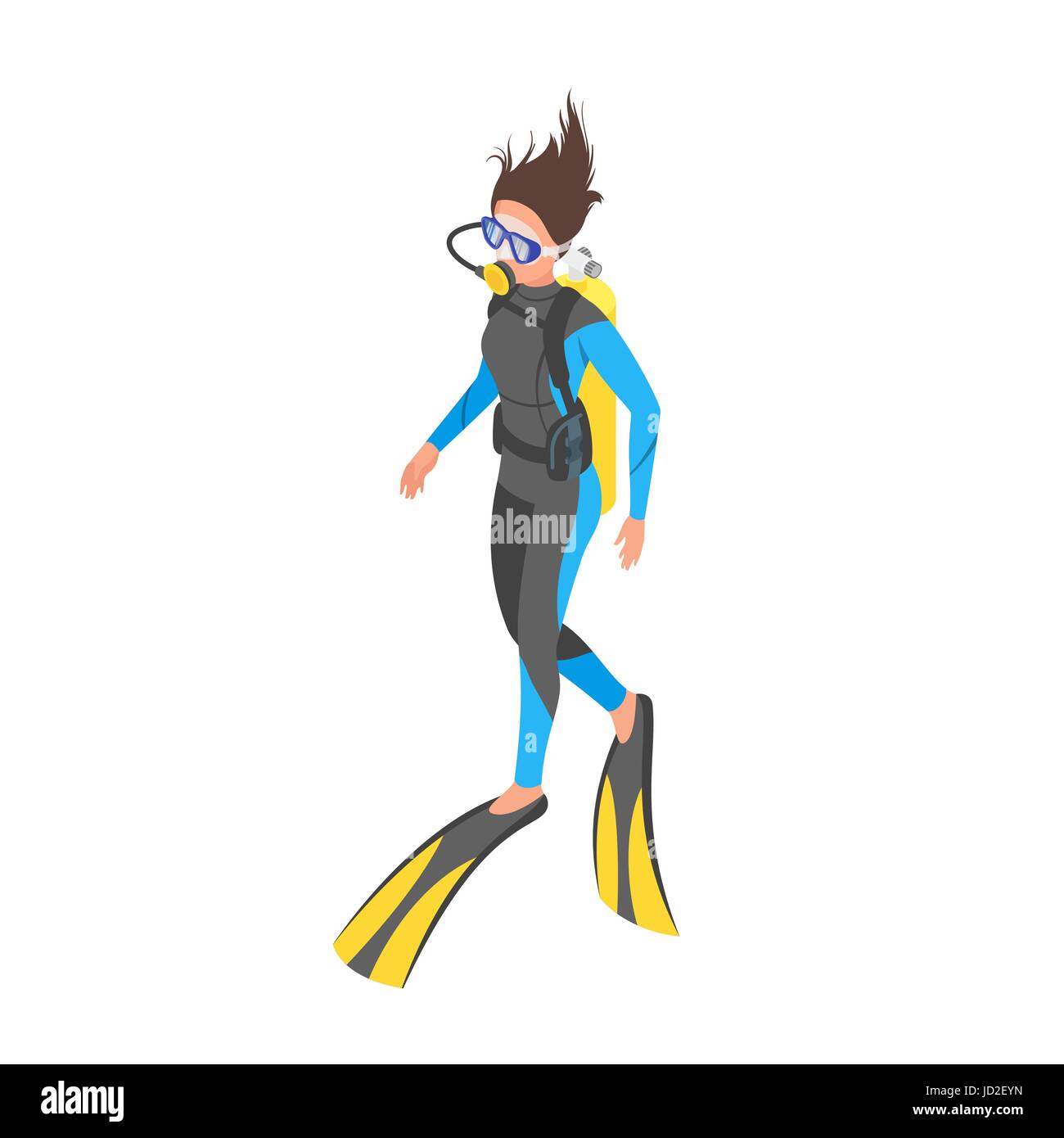 Snorkelling vector vectors hi-res stock photography and images - Alamy