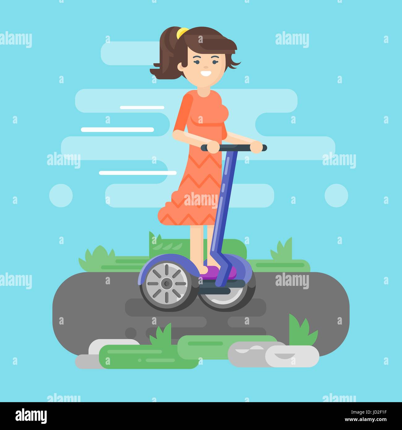 Using mobility scooter Stock Vector Images - Alamy