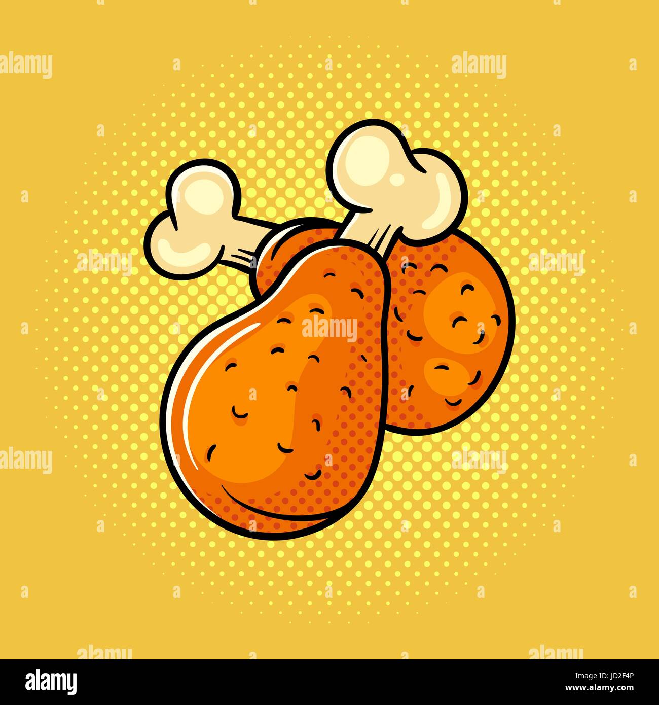 Chicken drumstick silhouette hi-res stock photography and images - Alamy