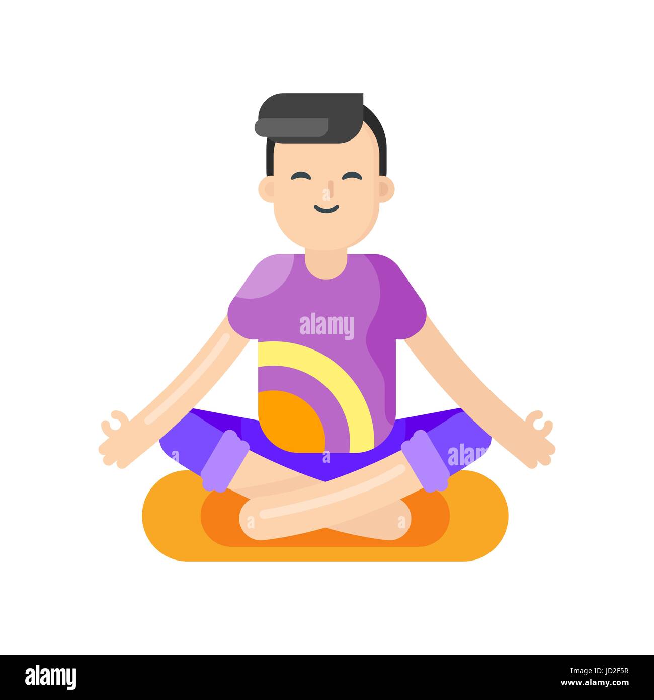 Man In Yoga Position Cartoon Stock Photos & Man In Yoga Position ...