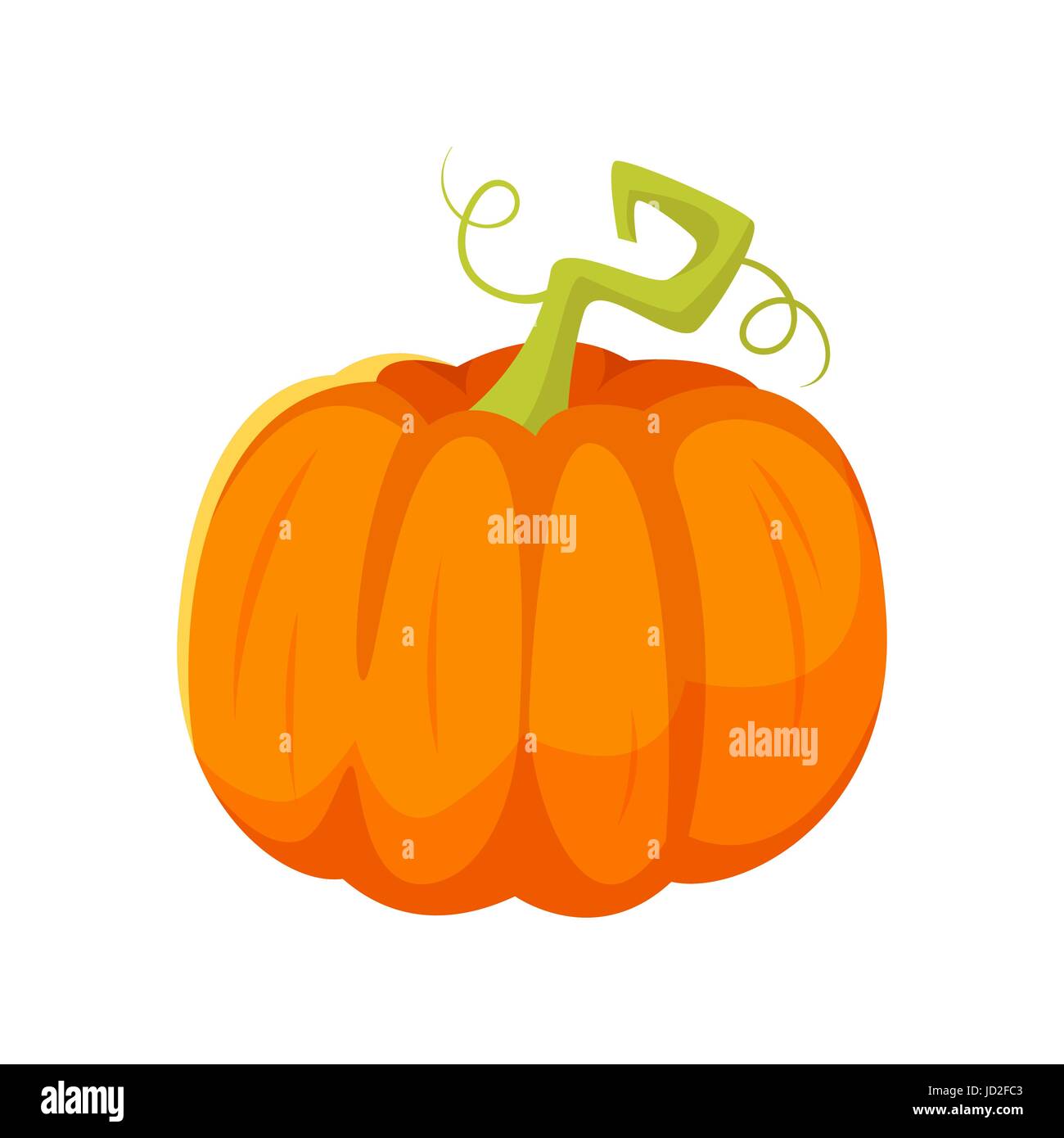 Vector cartoon style illustration of pumpkin. Icon for web. Isolated on ...