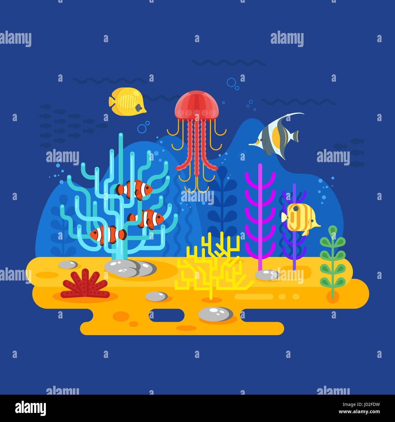 Coral reef vector vectors hi-res stock photography and images - Alamy