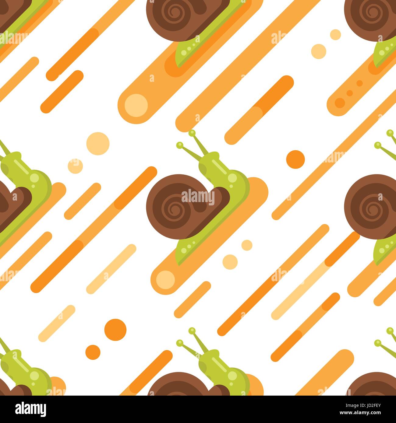 Vector flat style seamless pattern with snail. Icon for web. Isolated ...
