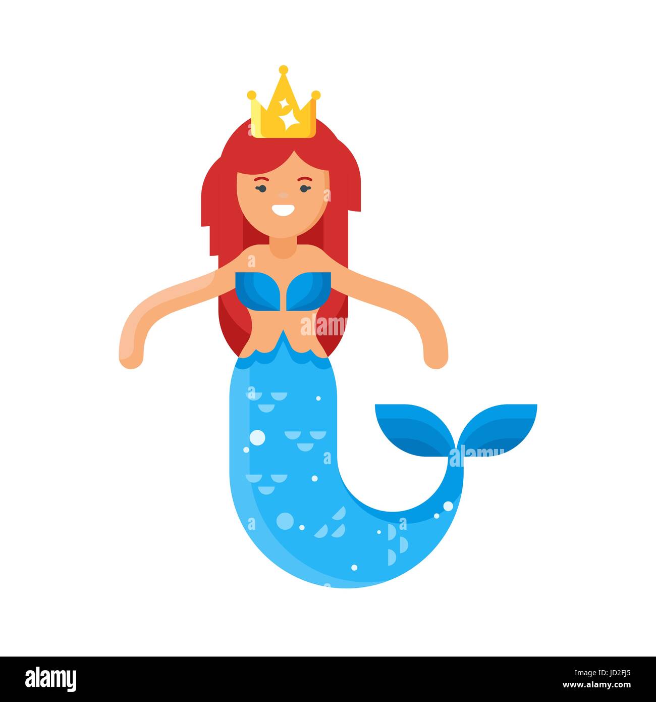 Mermaid cartoon vector vectors Cut Out Stock Images & Pictures - Alamy