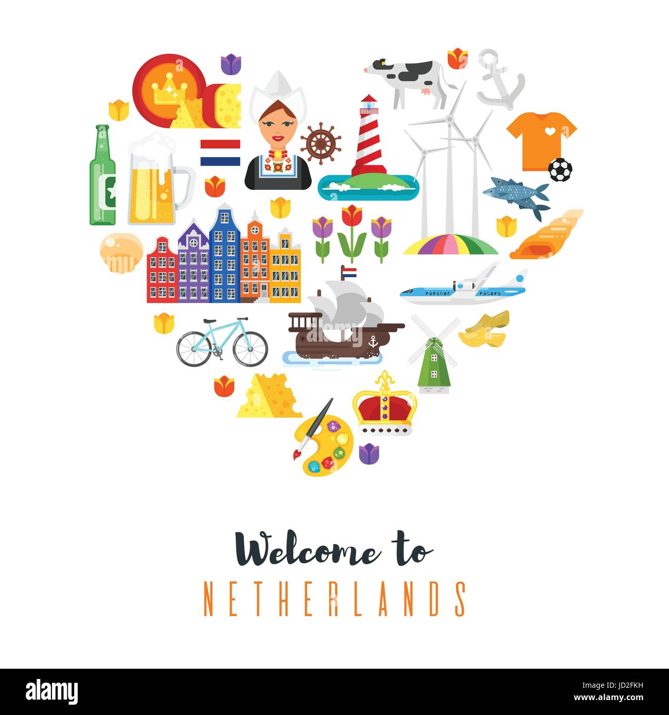 National symbols flag netherlands Stock Vector Images - Alamy