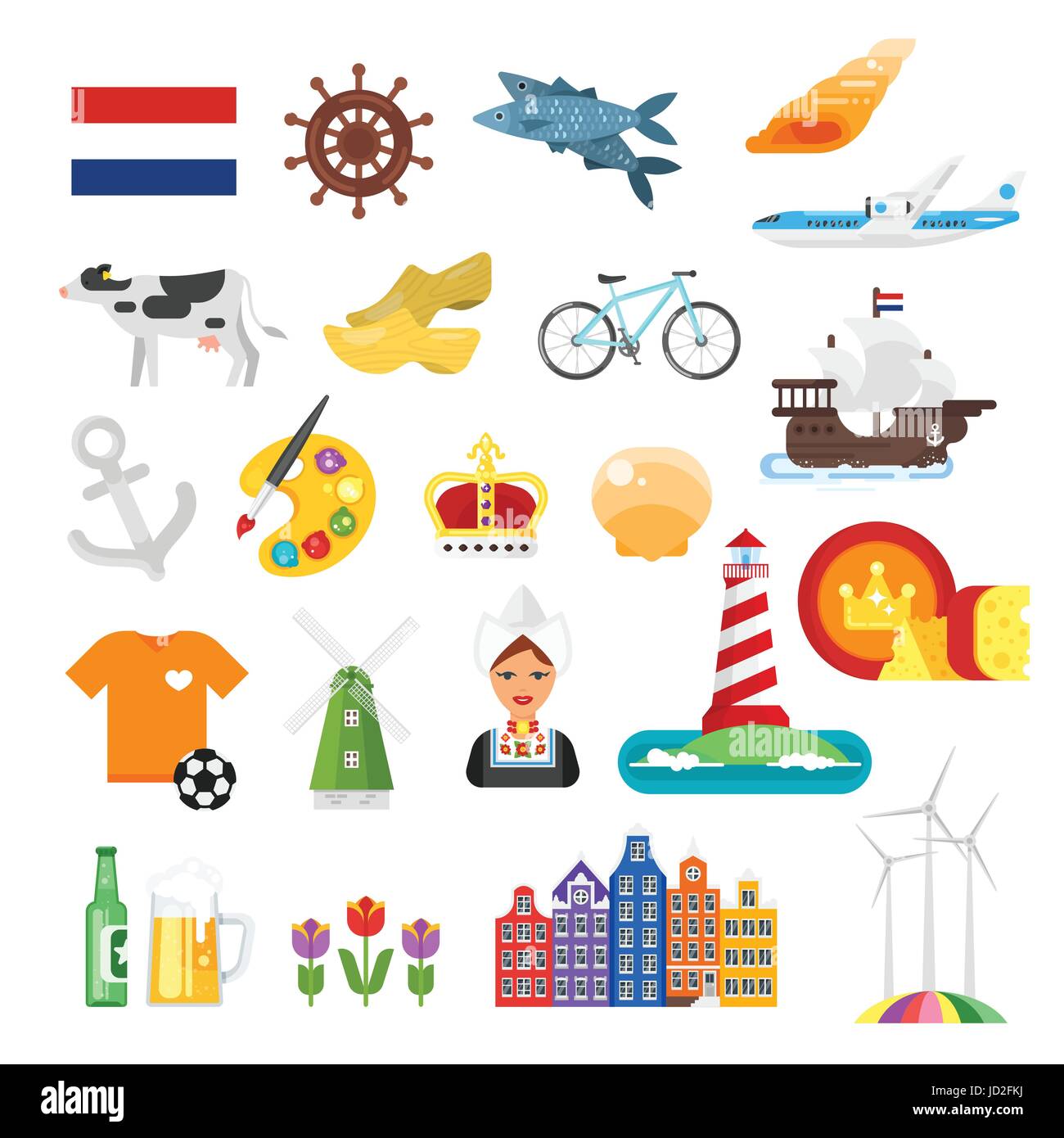 National symbols flag netherlands Stock Vector Images - Alamy