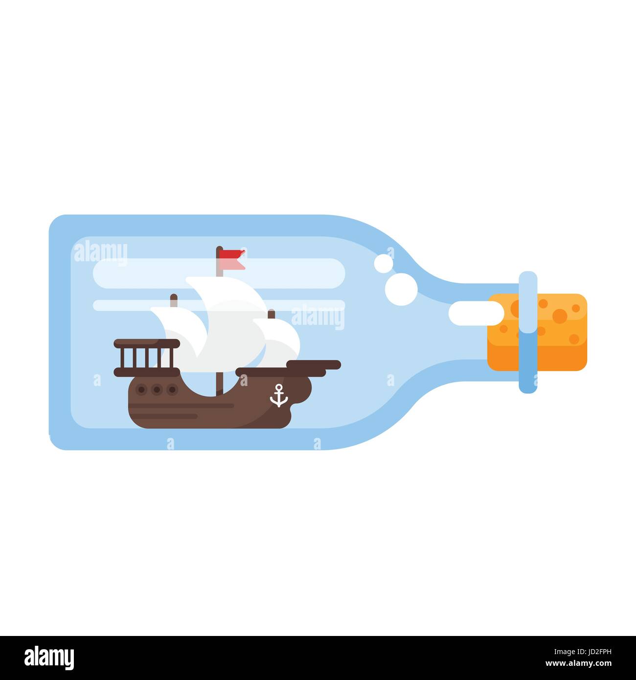 Sea bottle icon travel Cut Out Stock Images & Pictures - Alamy