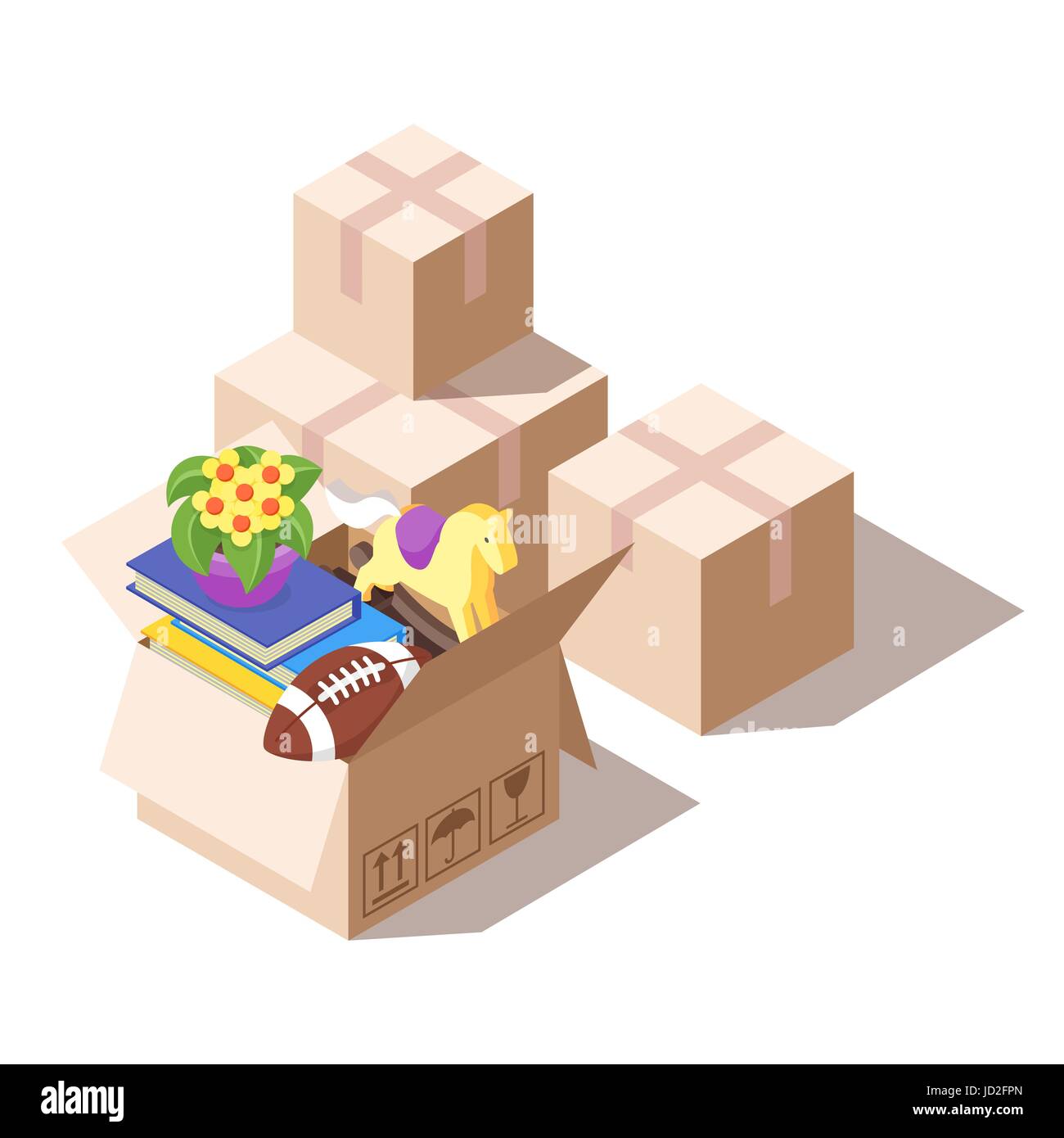 Moving office vector vectors hi-res stock photography and images - Alamy