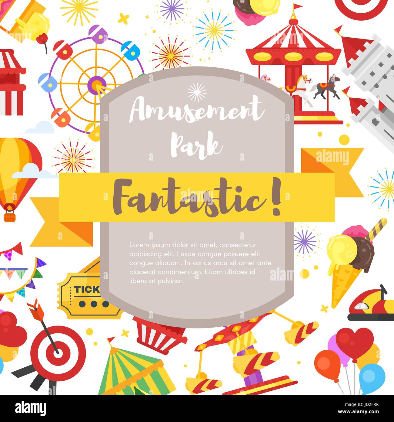 The flyer roller coaster Stock Vector Images - Alamy