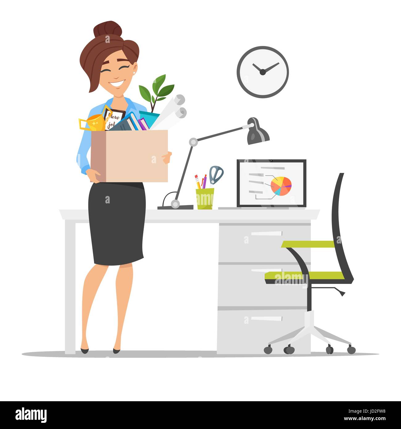 New workplace vector vectors hi-res stock photography and images - Alamy