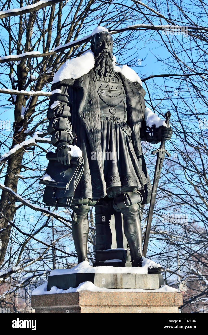 Monument to the Duke of Prussia Albrecht, founder of the Koenigsberg ...