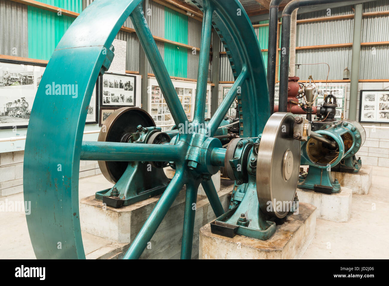One large old steam engine now display in a museum Stock Photo - Alamy