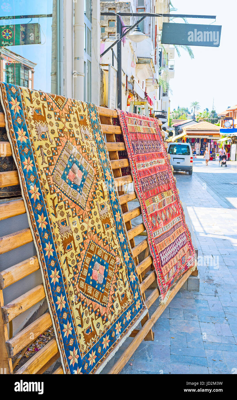 The colorful carpets in the street are the best advertisement for the ...