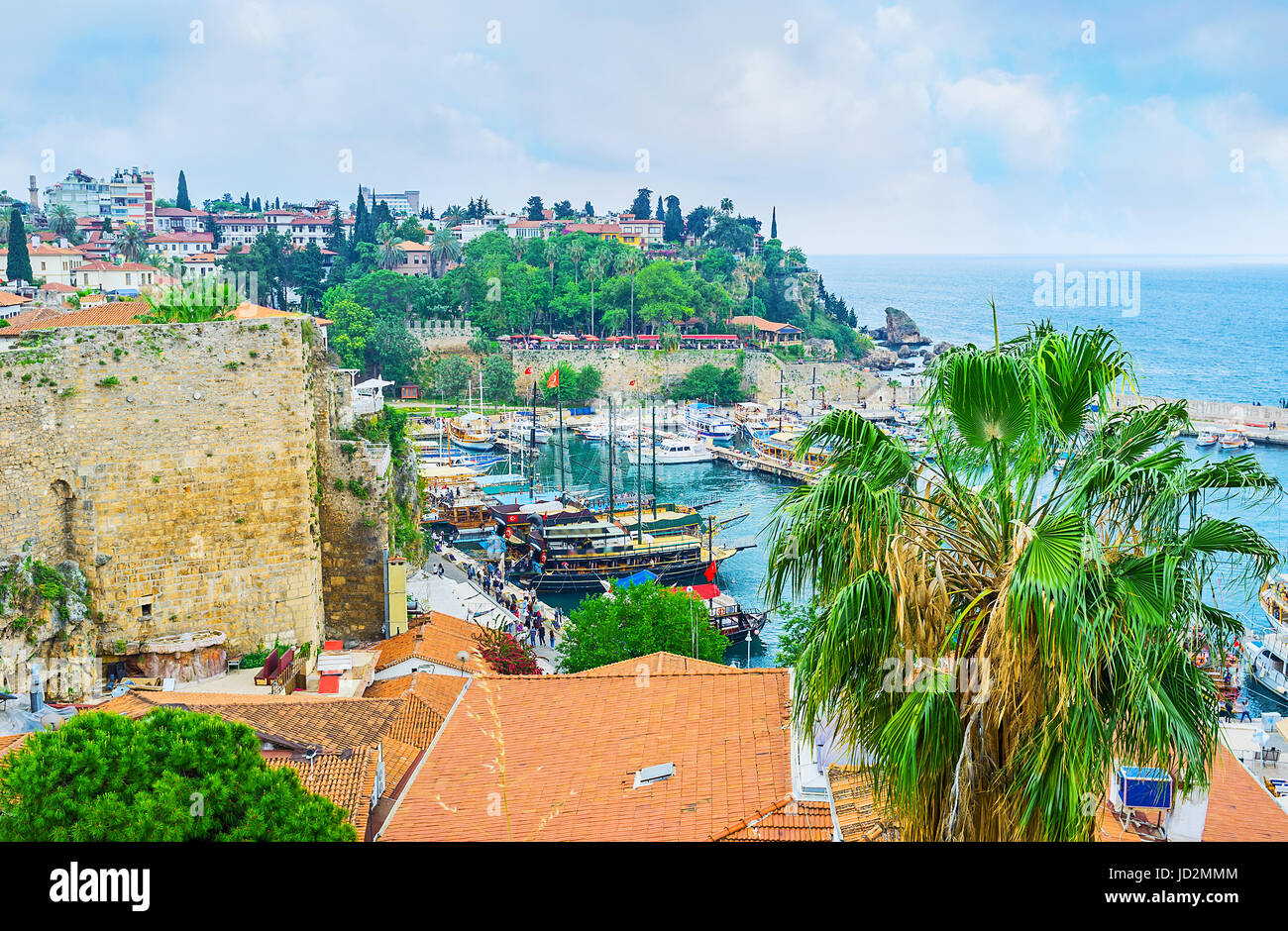 The old port with its fortress walls and high cliffs nowadays became ...