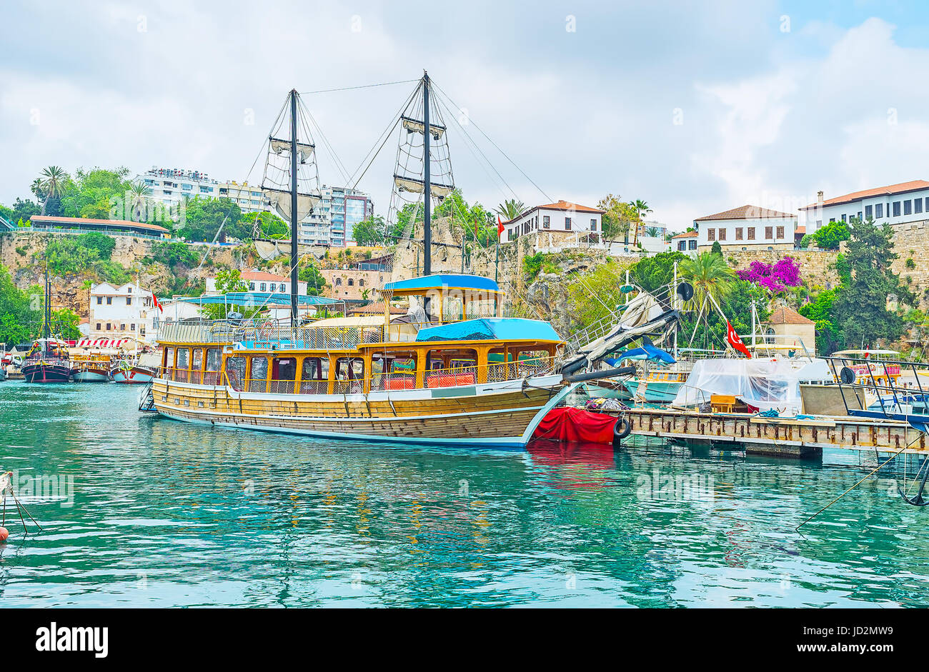 The old marina is historic site with preserved medieval landmarks, nice ...