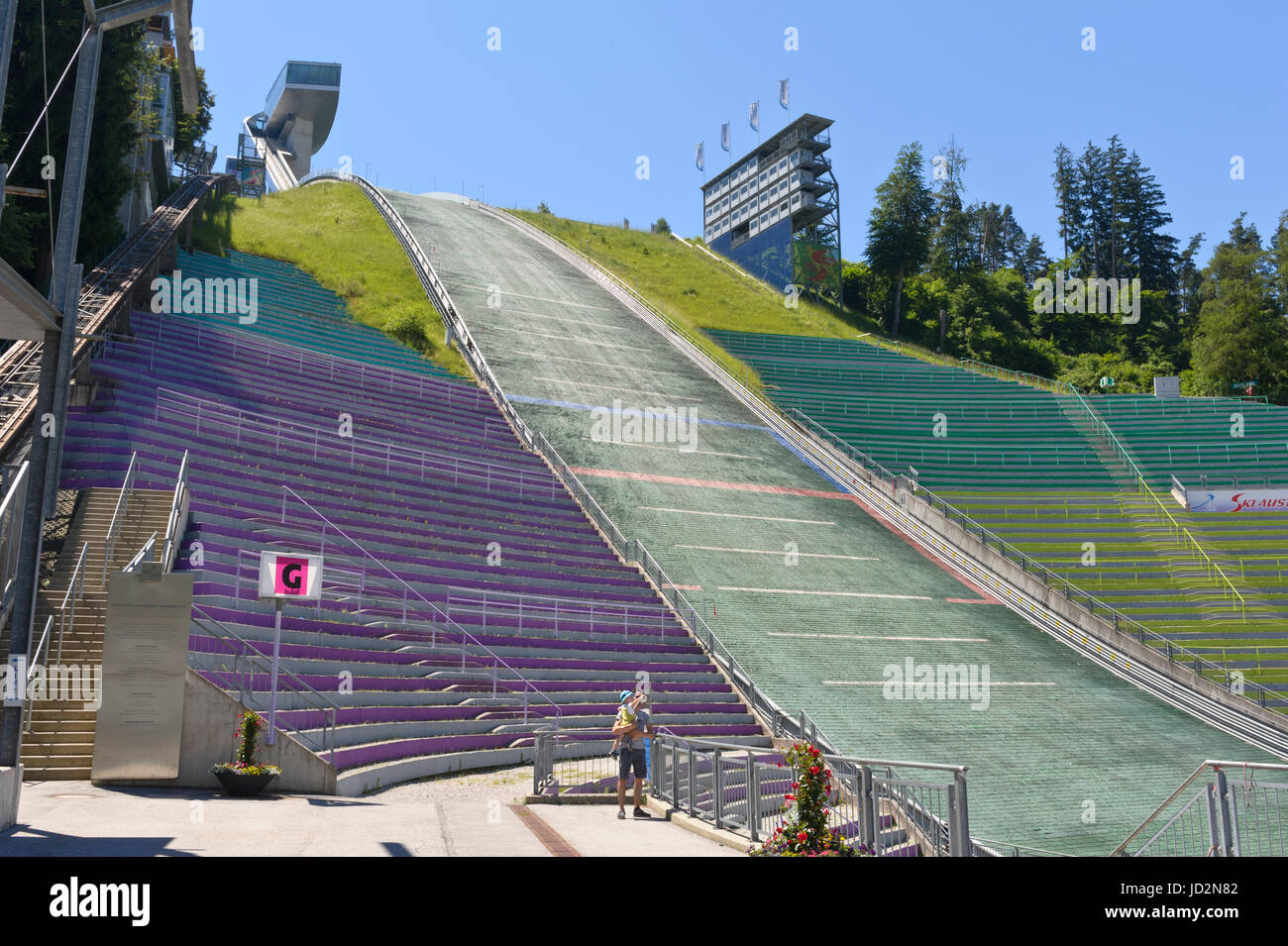 The Ski Slope of Bergisel Olympic Stadium, Innsbruck, Austria Stock ...