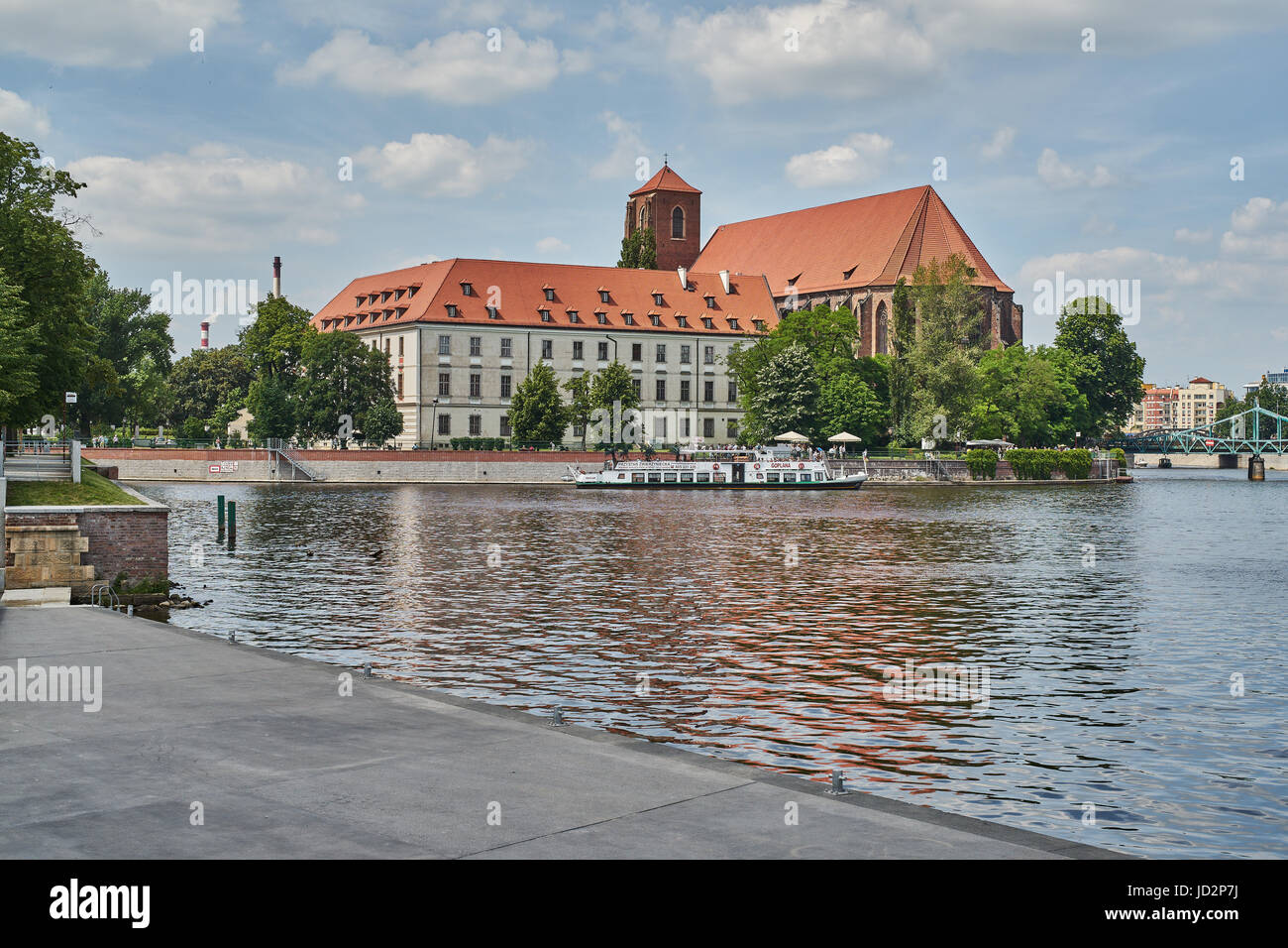 Wroclaw Old University Library on Piasek Islet Stock Photo - Alamy