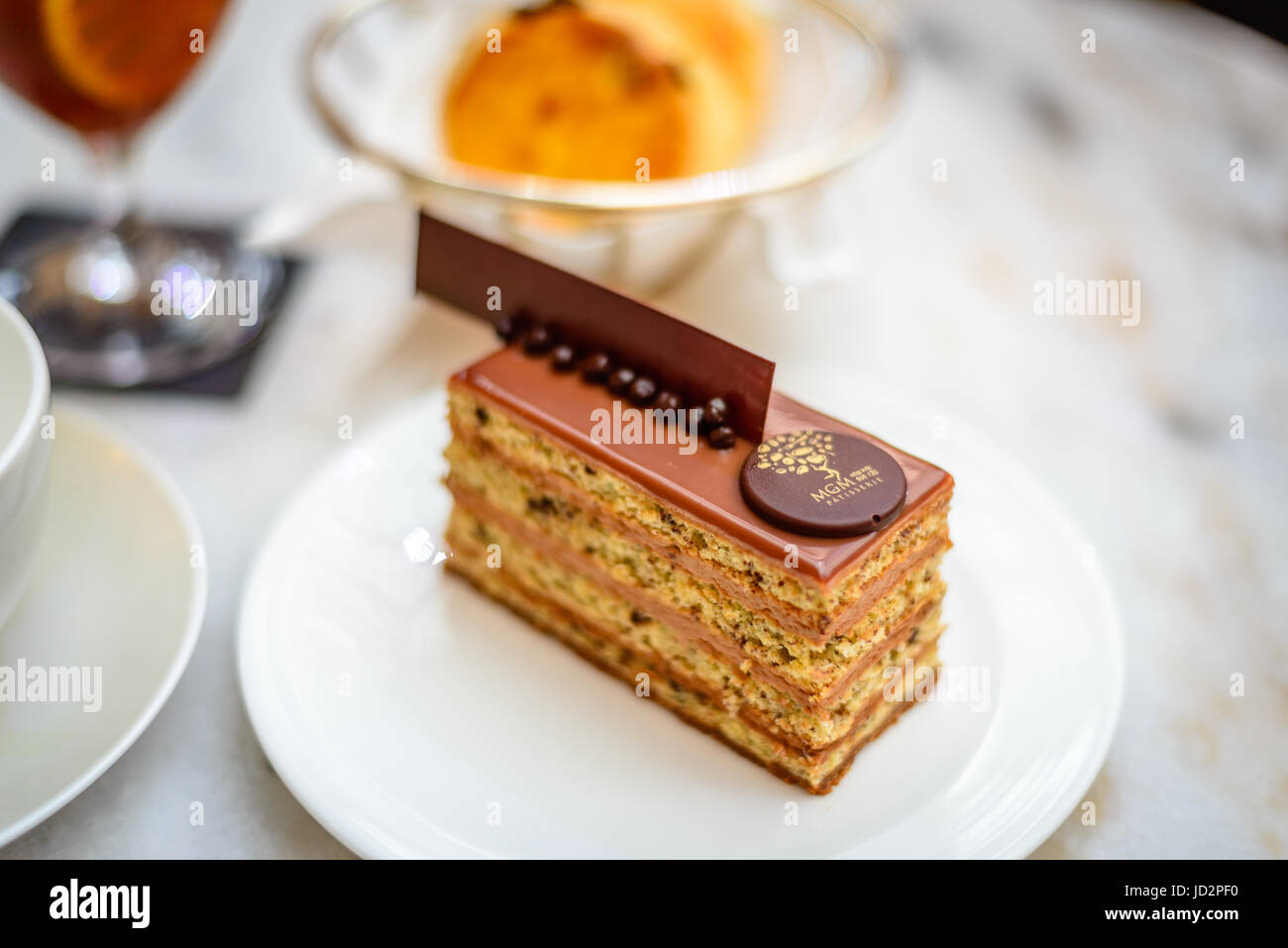 Pastry Bar Hazelnut with Milk Chocolate Cake Stock Photo - Alamy