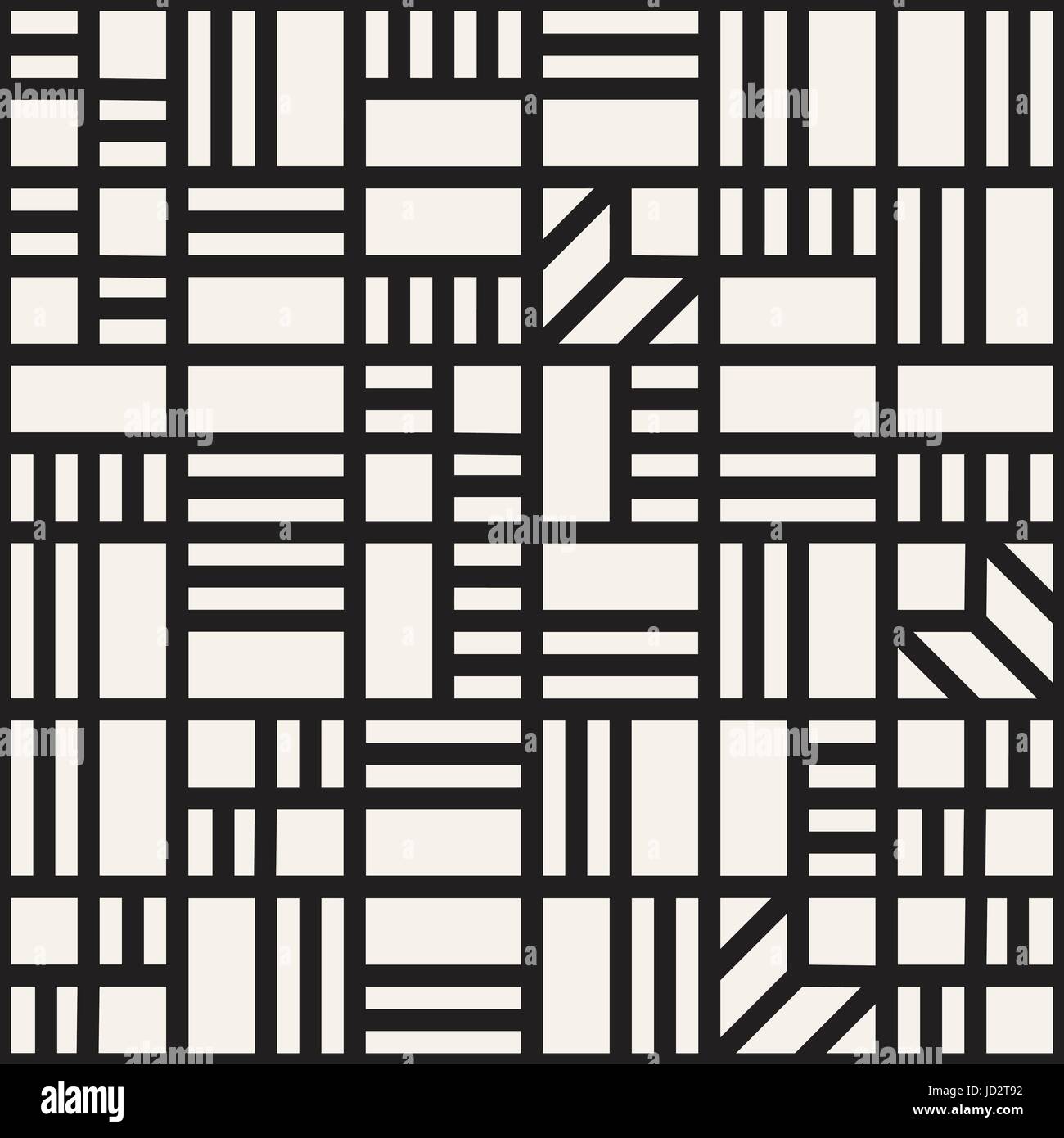Vector seamless pattern. Mesh repeating texture. Linear grid with chaotic shapes. Stylish ...