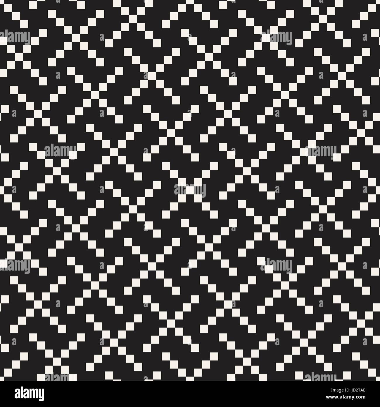 Seamless black and white cross shape lattice pattern. Abstract ...