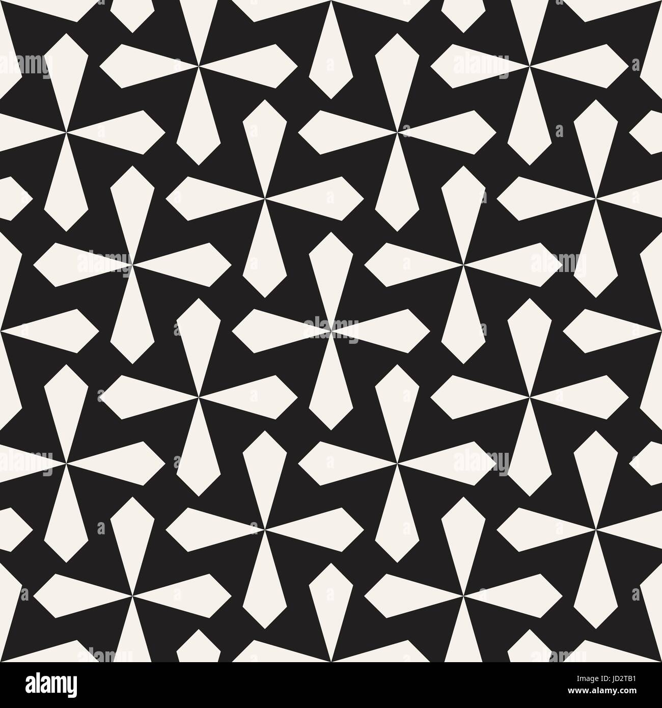 Seamless black and white cross shape lattice pattern. Abstract ...