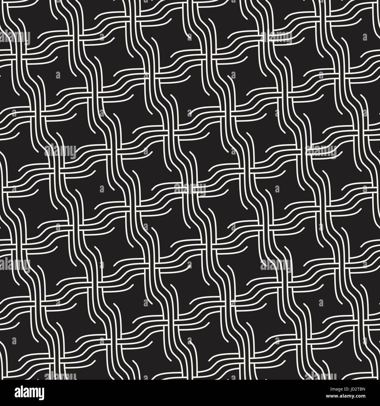 Seamless black and white cross shape lattice pattern. Abstract ...