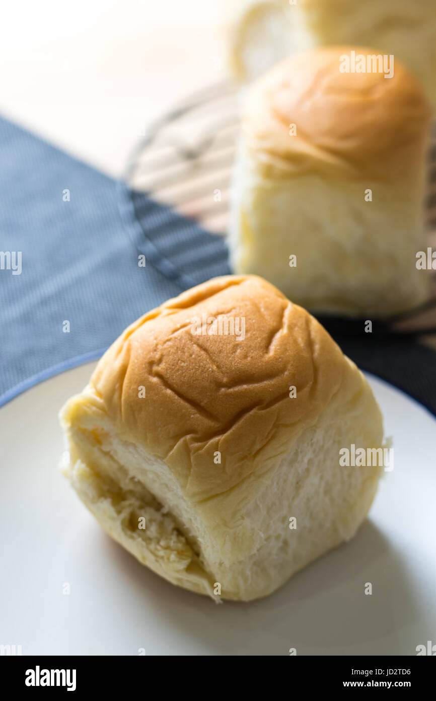 closeup delicious sweet homemade fresh organic bun , table of bread ...