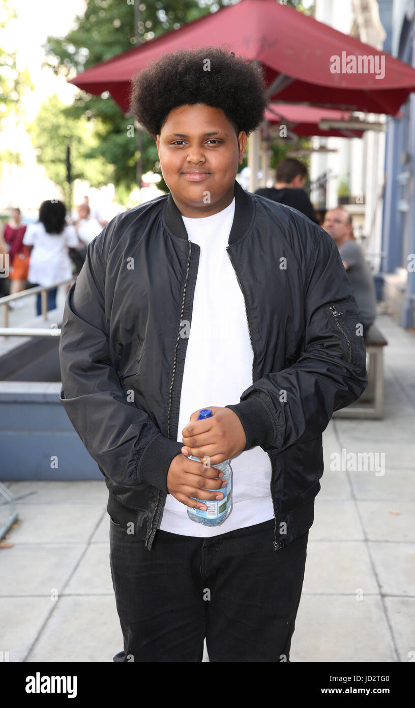 Deno arrives at a studio in west London, to help with the recording of ...