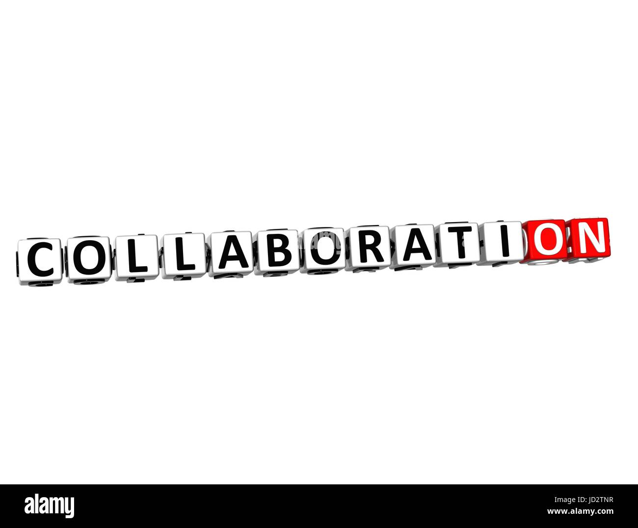 3D Word Collaboration on white background Stock Photo - Alamy