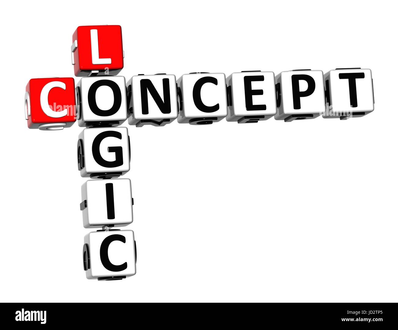 3D Crossword Logic Concept on white background Stock Photo - Alamy